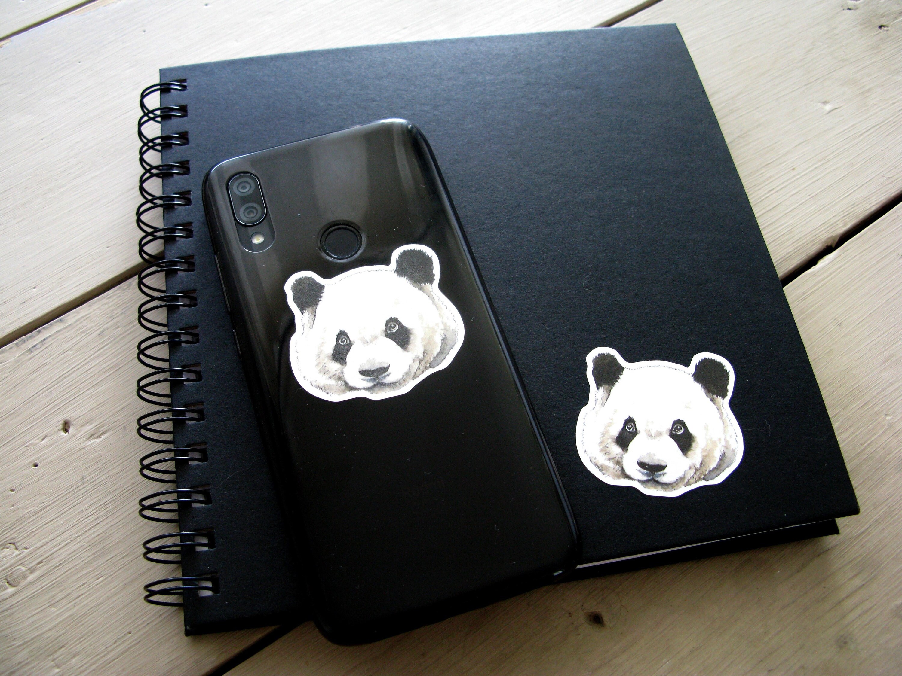 Red Panda and Giant Panda Plastic Matt Stickers - Etsy