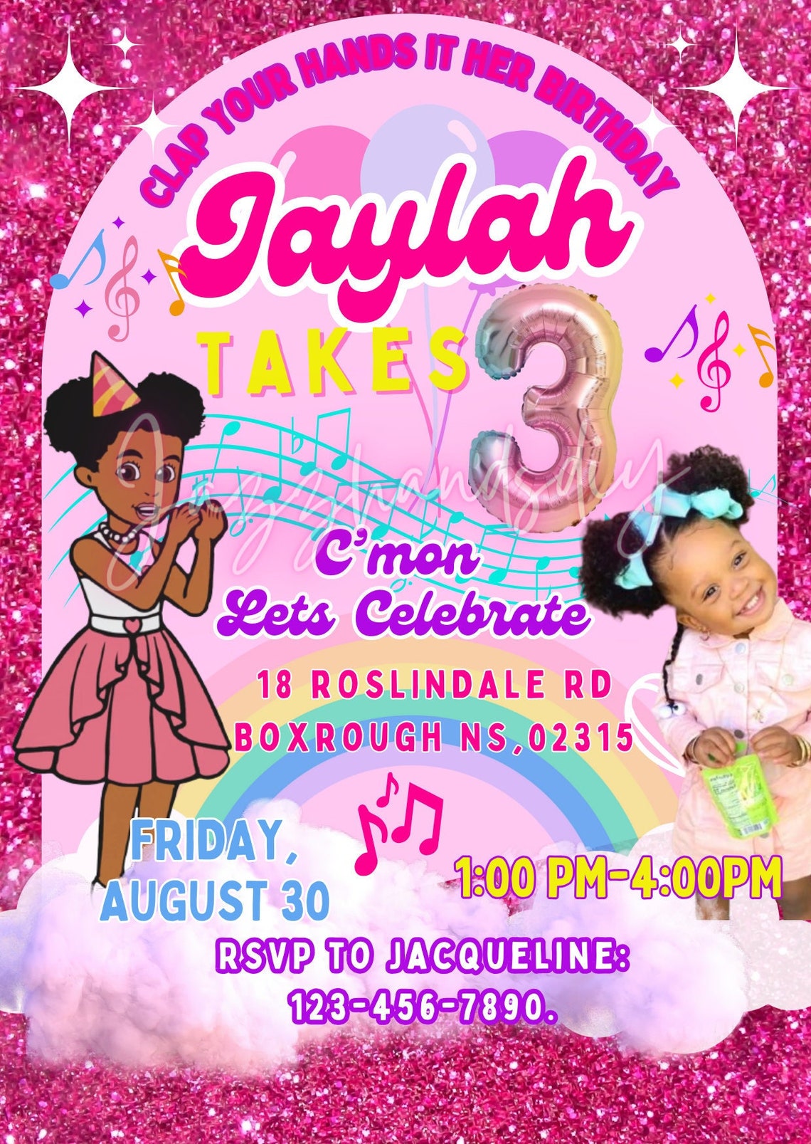 EDITABLE, Gracie's Corner Birthday Invitation, Any Age, Pastel Colors ...