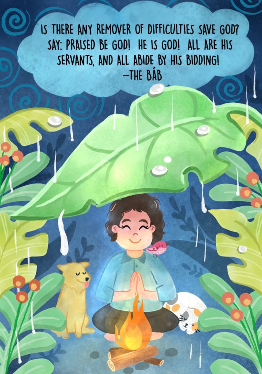 DIGITAL DOWNLOAD PRINT Remover of Difficulties A4 A3 Baha'i Children's Print Prayer Beautiful ...