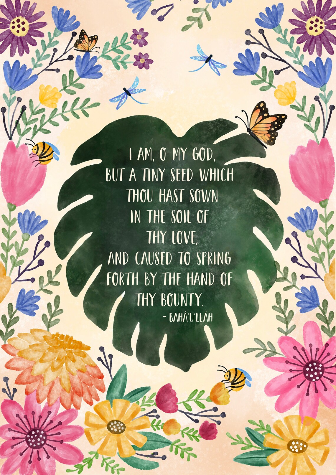 DIGITAL DOWNLOAD PRINT - Tiny Seed Print - A4 - A3 - Baha'i Children's ...