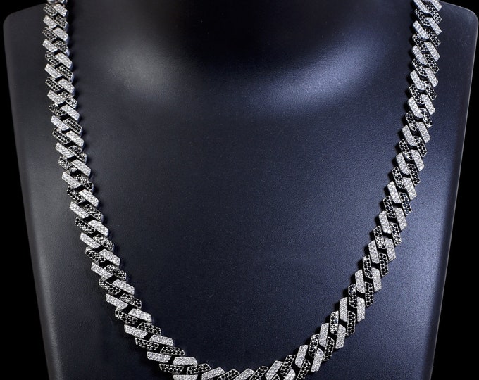 Cuben Link Chain Miami Style Hip-hop Chain Studded With Cubic Zirconia ...