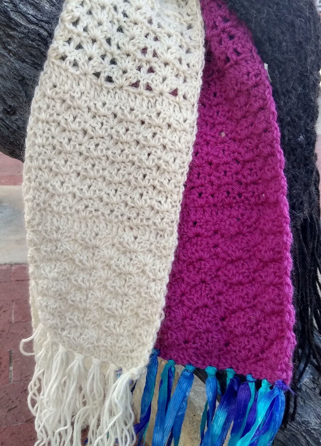 Child's Crocheted Shell Sampler Scarf Pattern - Etsy