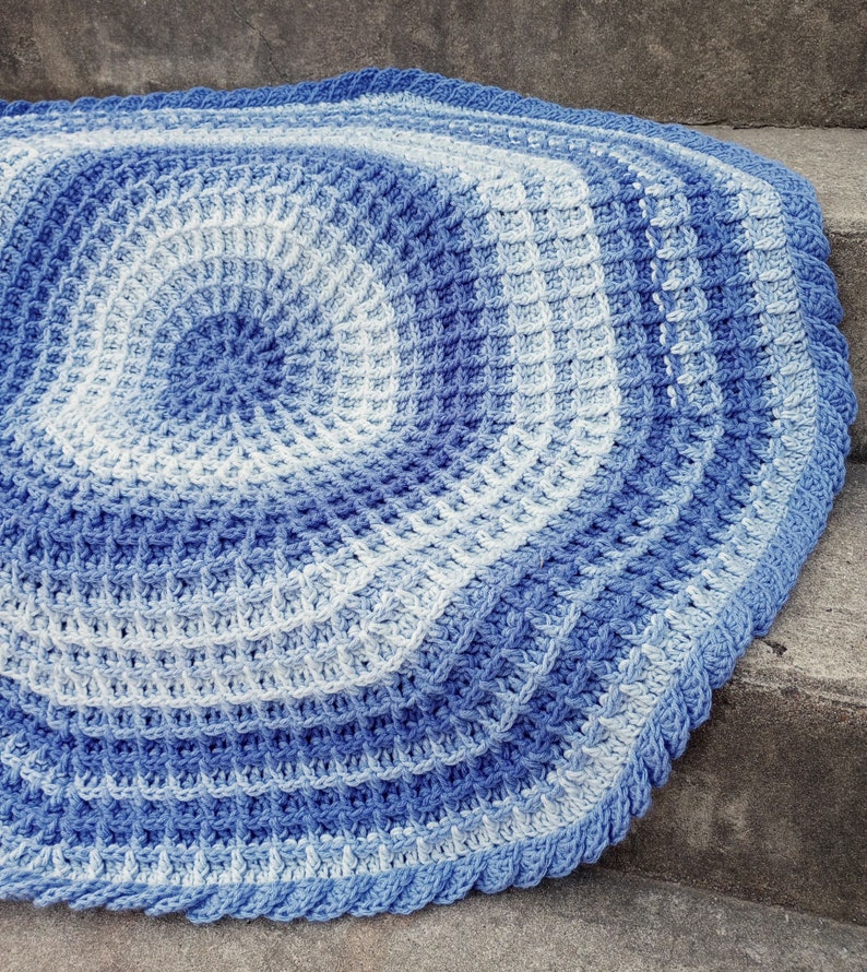 Round Waffle Stitch Baby Blanket - Etsy
