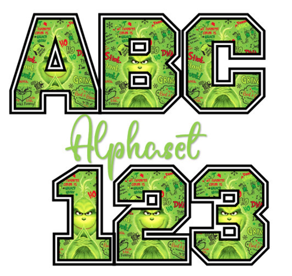 CHRISTMAS ALPHABET/ALPHASET Png - Etsy