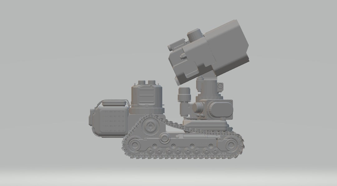 STL of Military Turret Mobile Gun Platform Missile Launcher Turret With ...