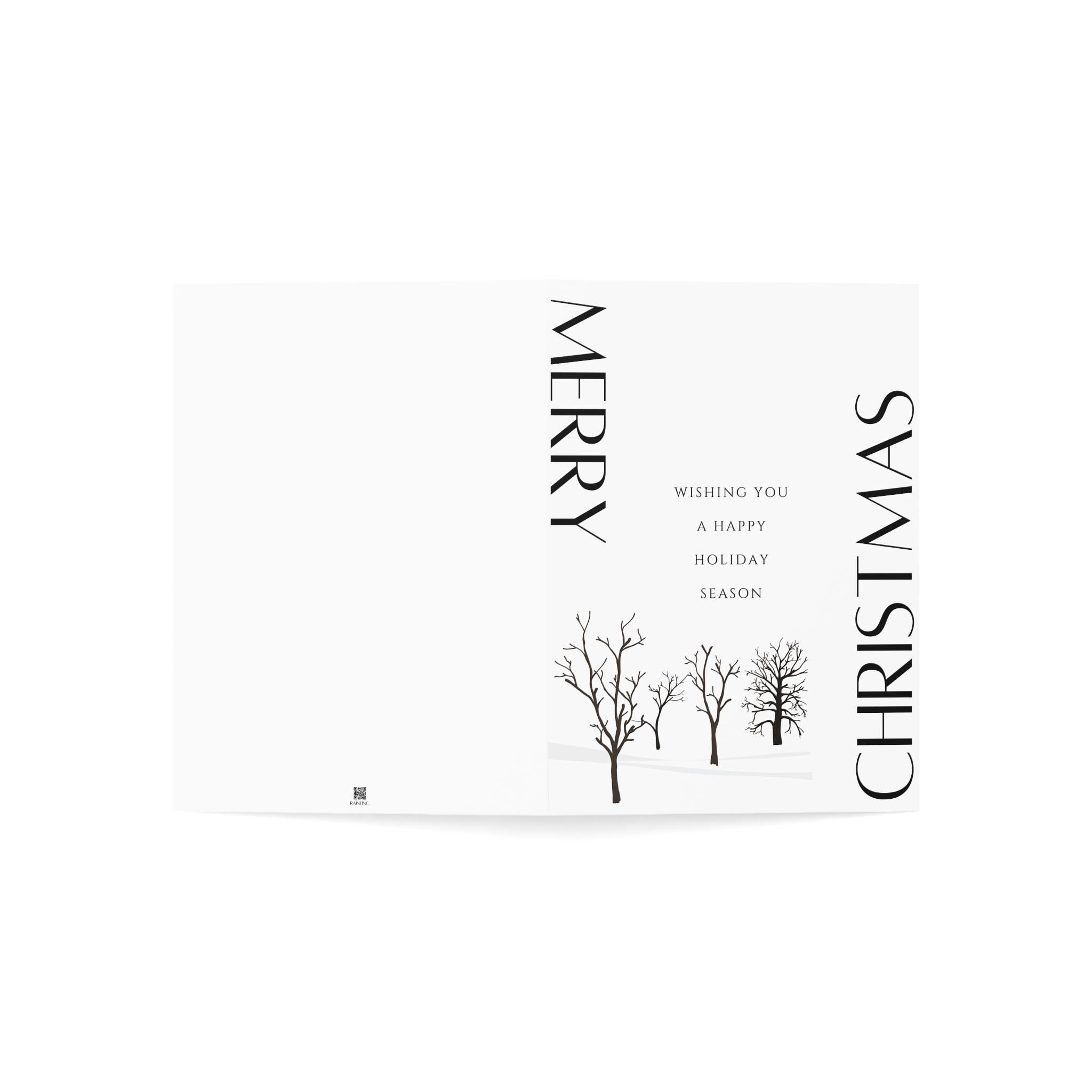Merry Christmas Greeting Card - Modern Holiday Card Wishing You A Happy ...