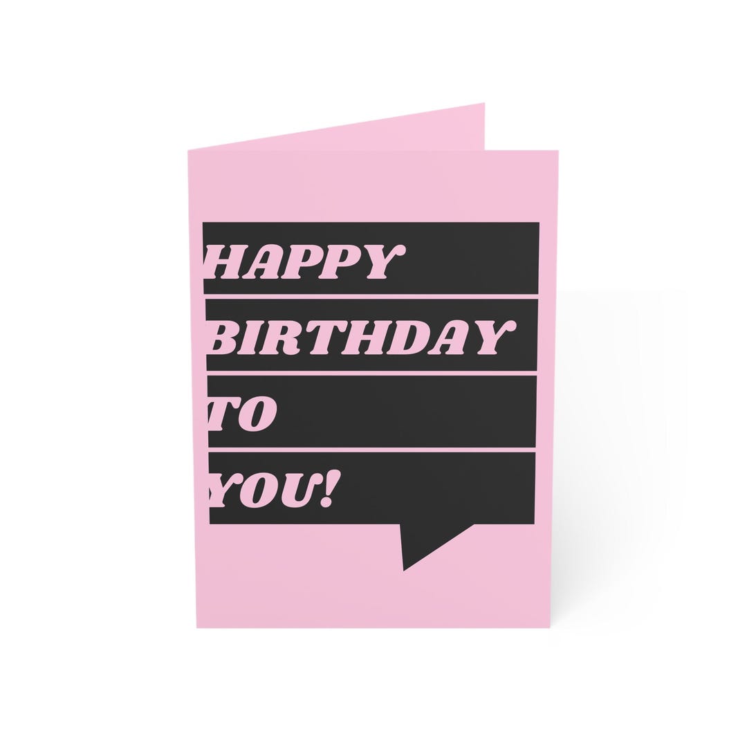 Happy Birthday Card Pink - Happy Birthday to You Digital Download - Etsy