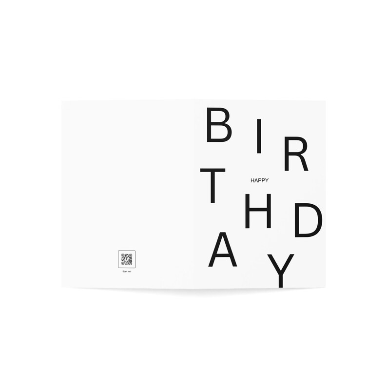 Minimalist happy Birthday Greeting Card - Etsy