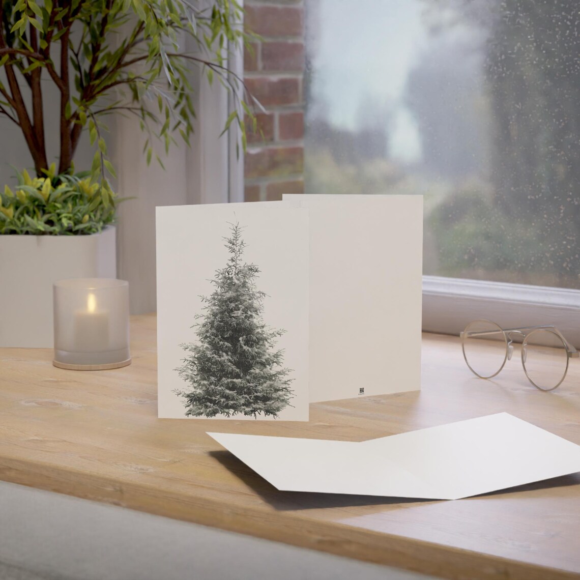 Christmas Tree Simple Christmas Card 2 - Modern Holiday Greeting Card ...