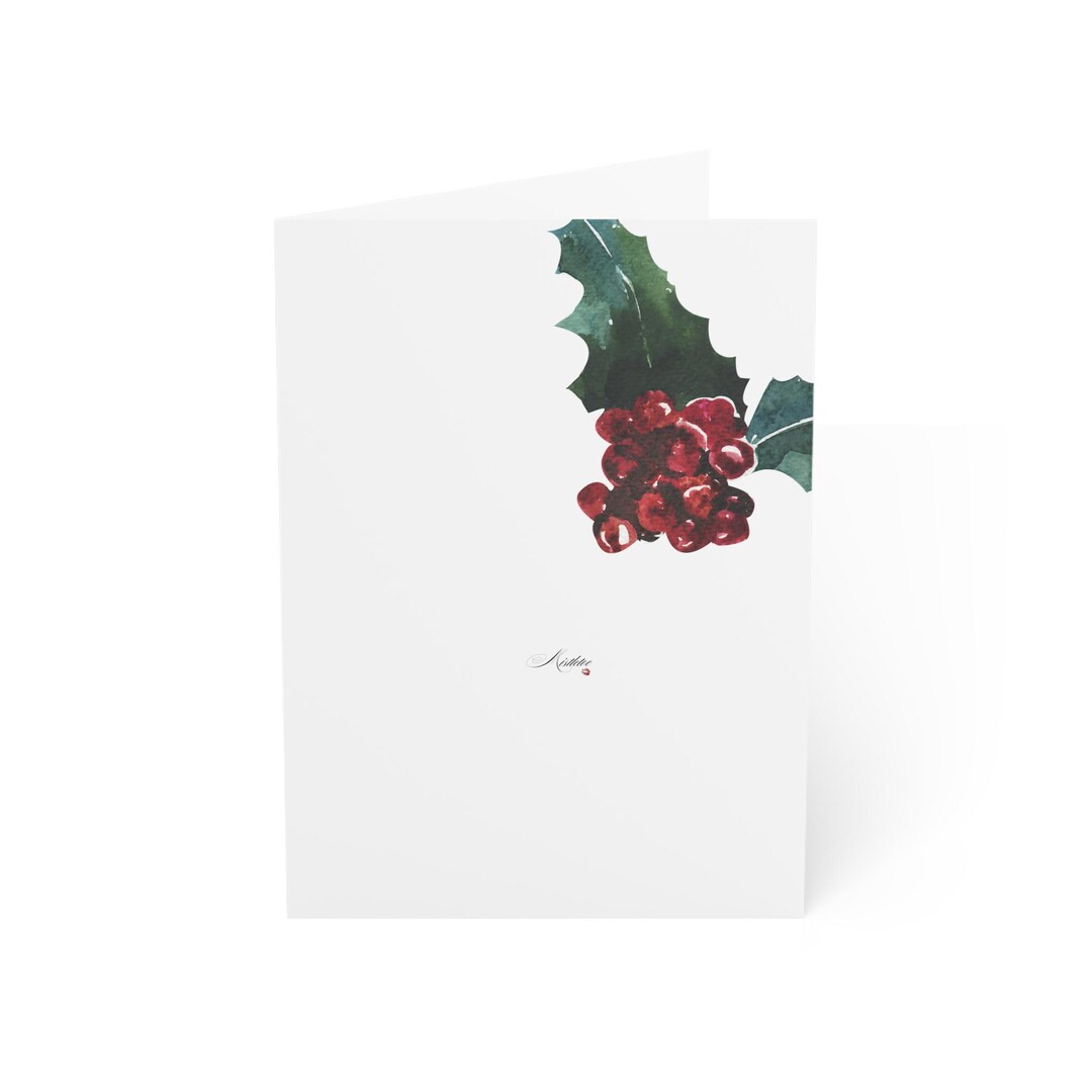 Mistletoe Christmas Greeting Card - Etsy