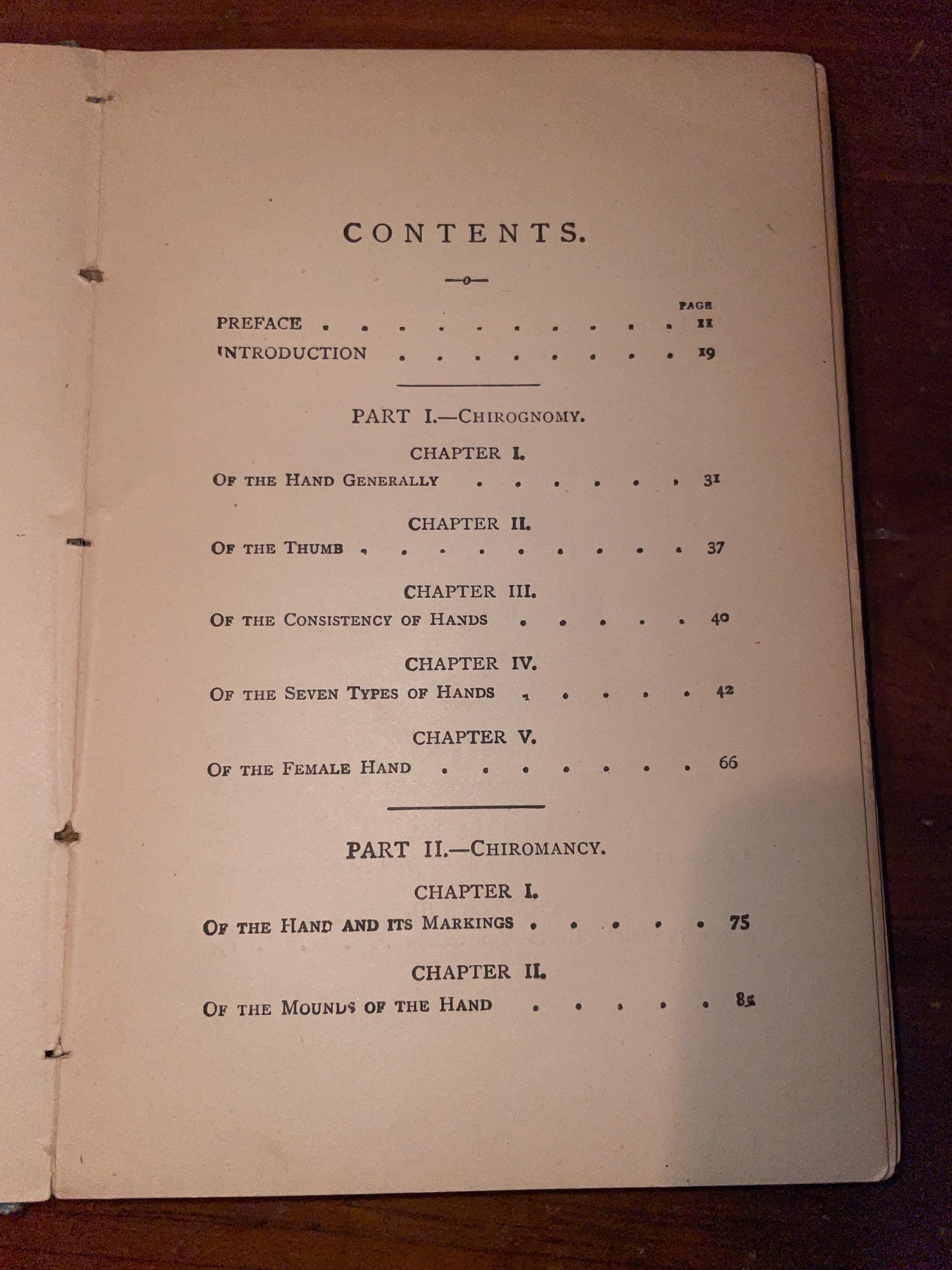 Vintage Palmistry Book the Language of the Hand Occult Divination Tarot ...