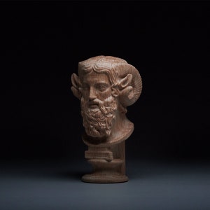 Zeus Ammon.sculpture of Zeus Amon.zeus Amon Wood Carving.figurines - Etsy