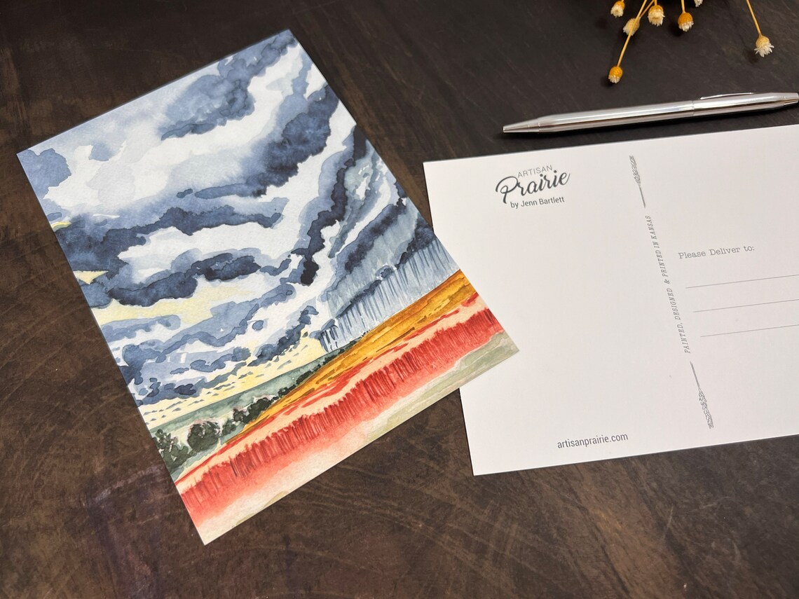 Nature's Staff Postcard | Prairie Art, Kansas, Prairie Fields, Flint ...