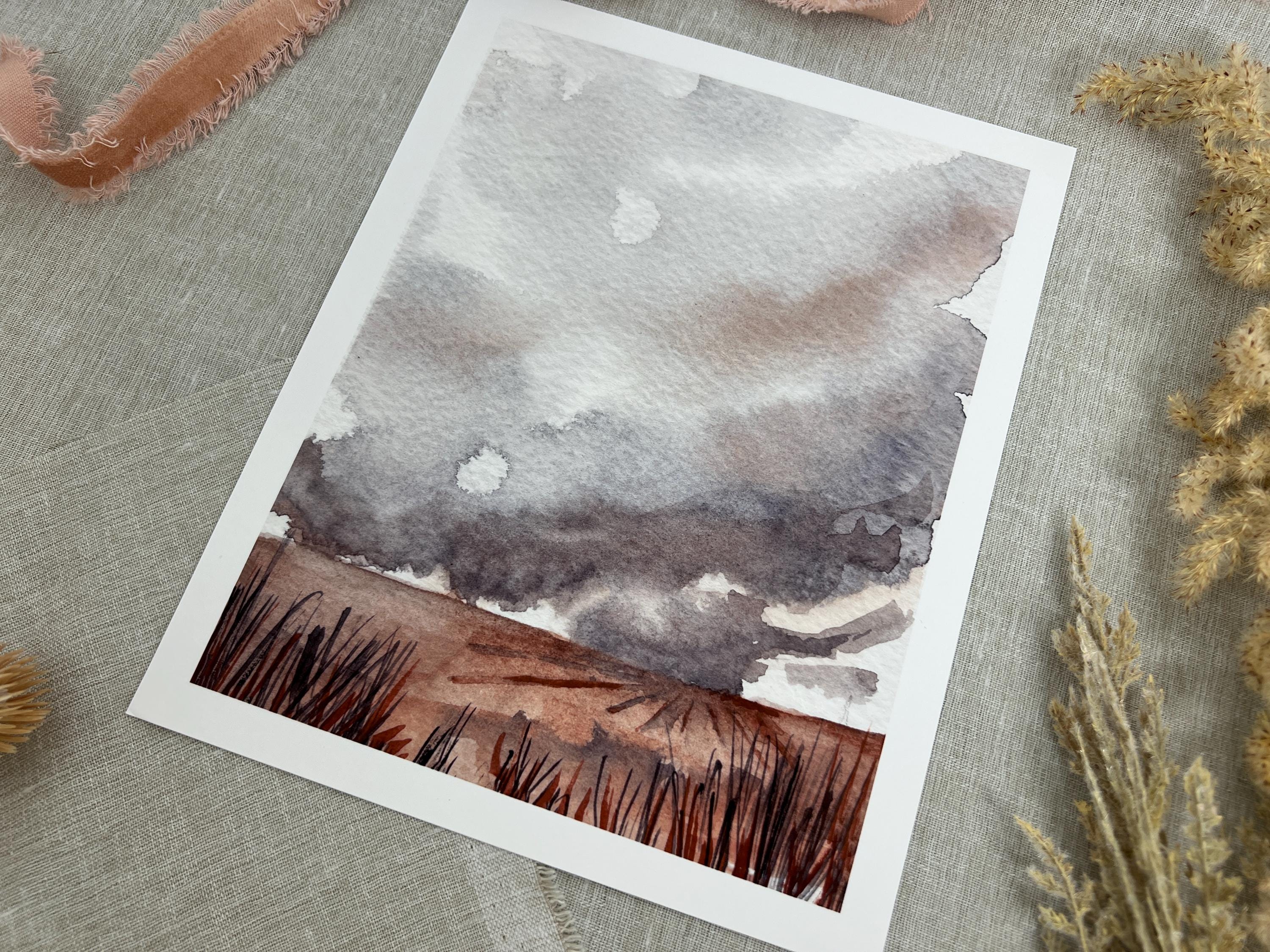 Art Print From Original Watercolor “settling Across the Prairie” | Wall ...