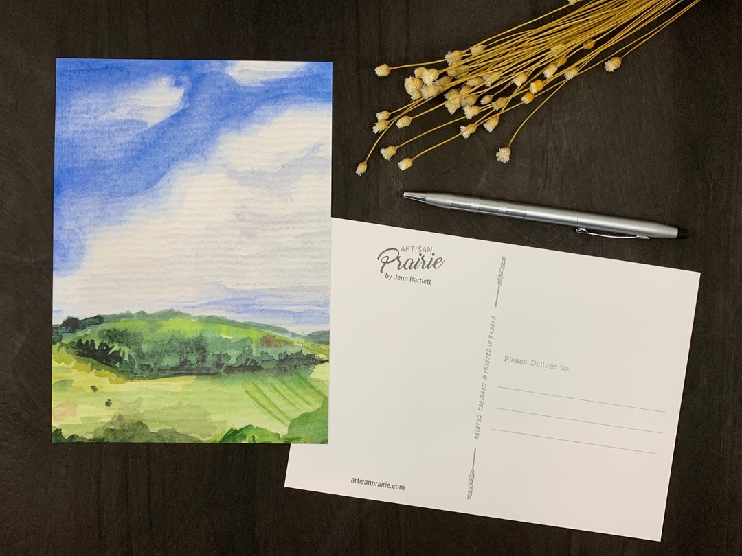Grove Postcard | Prairie Art, Kansas, Prairie Fields, Flint Hills ...