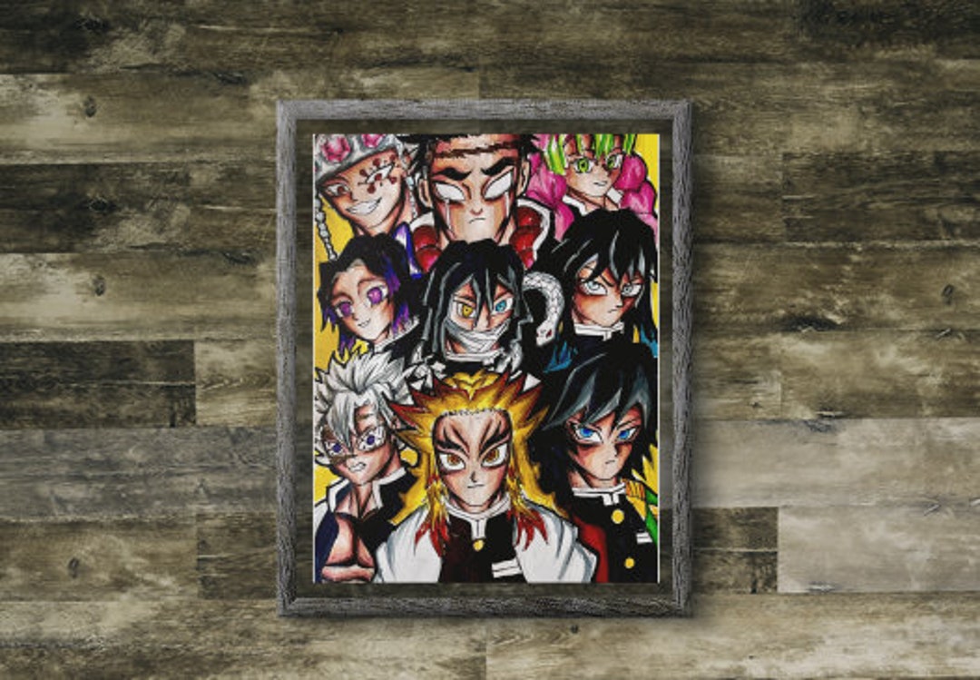 Demon Slayer Hashira Fanart Display Poster Frame - Etsy UK
