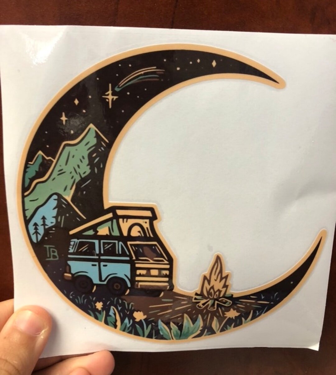 Crescent Moon Camping Car Decal - Etsy