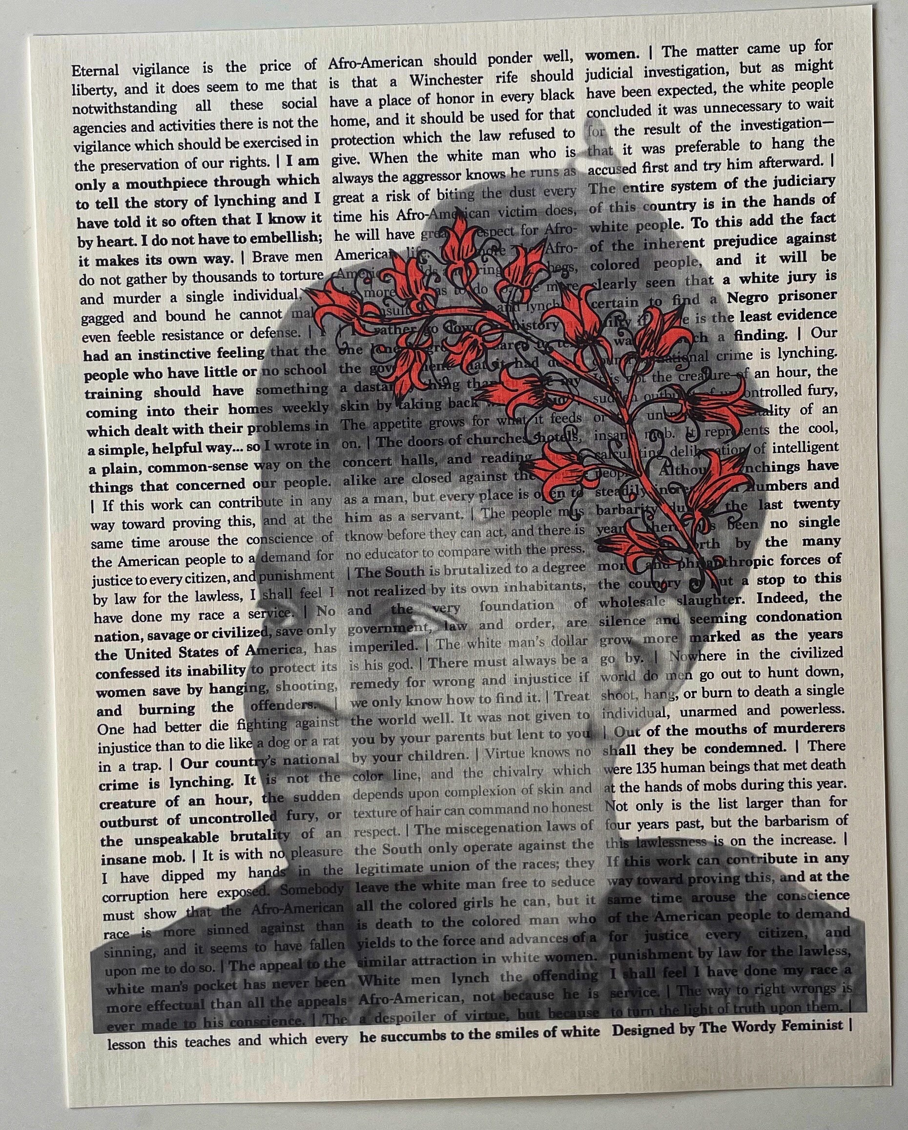 Ida B. Wells Flower Crown Quote Print - Etsy