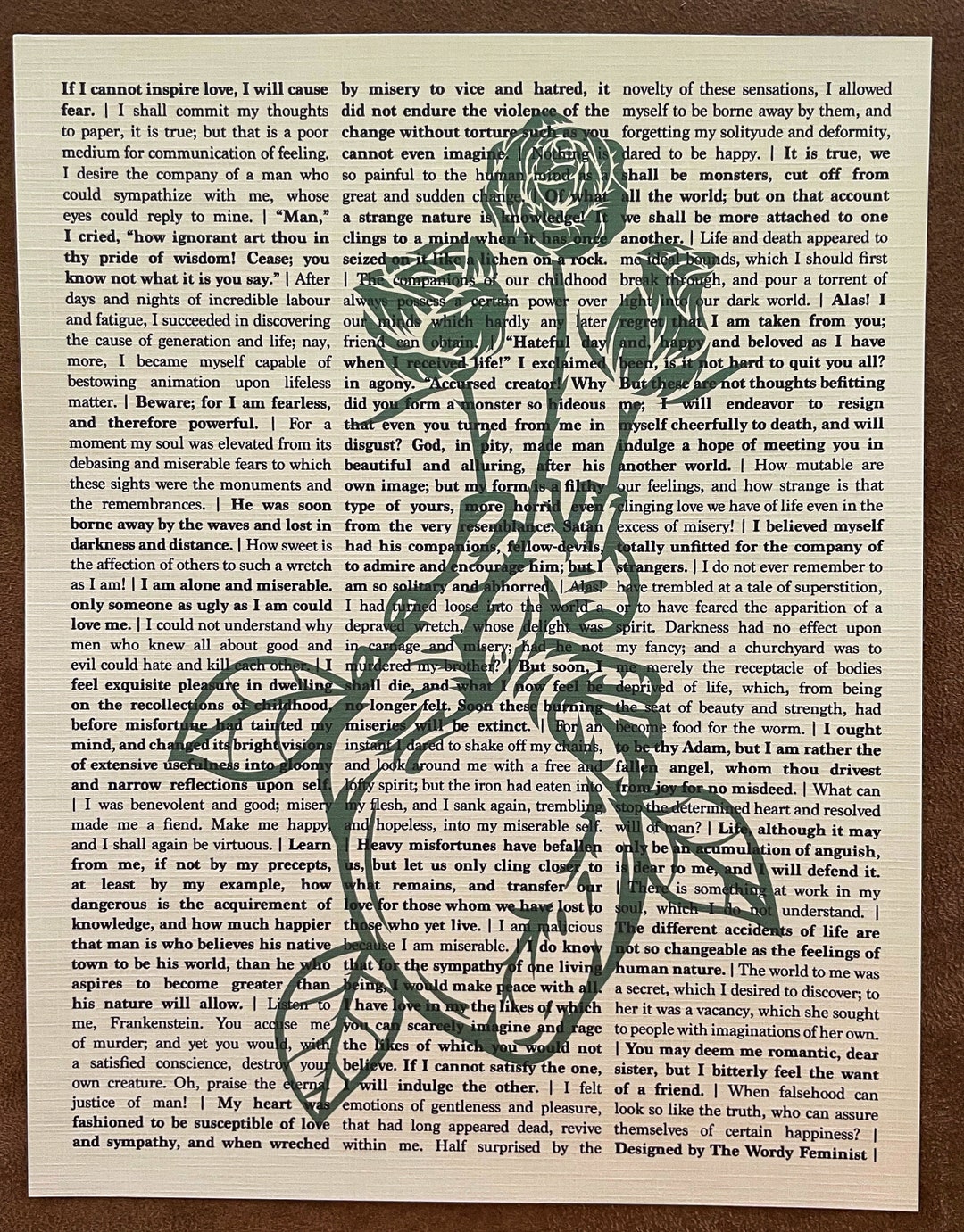 Frankenstein by Mary Shelley Quote Print - Etsy