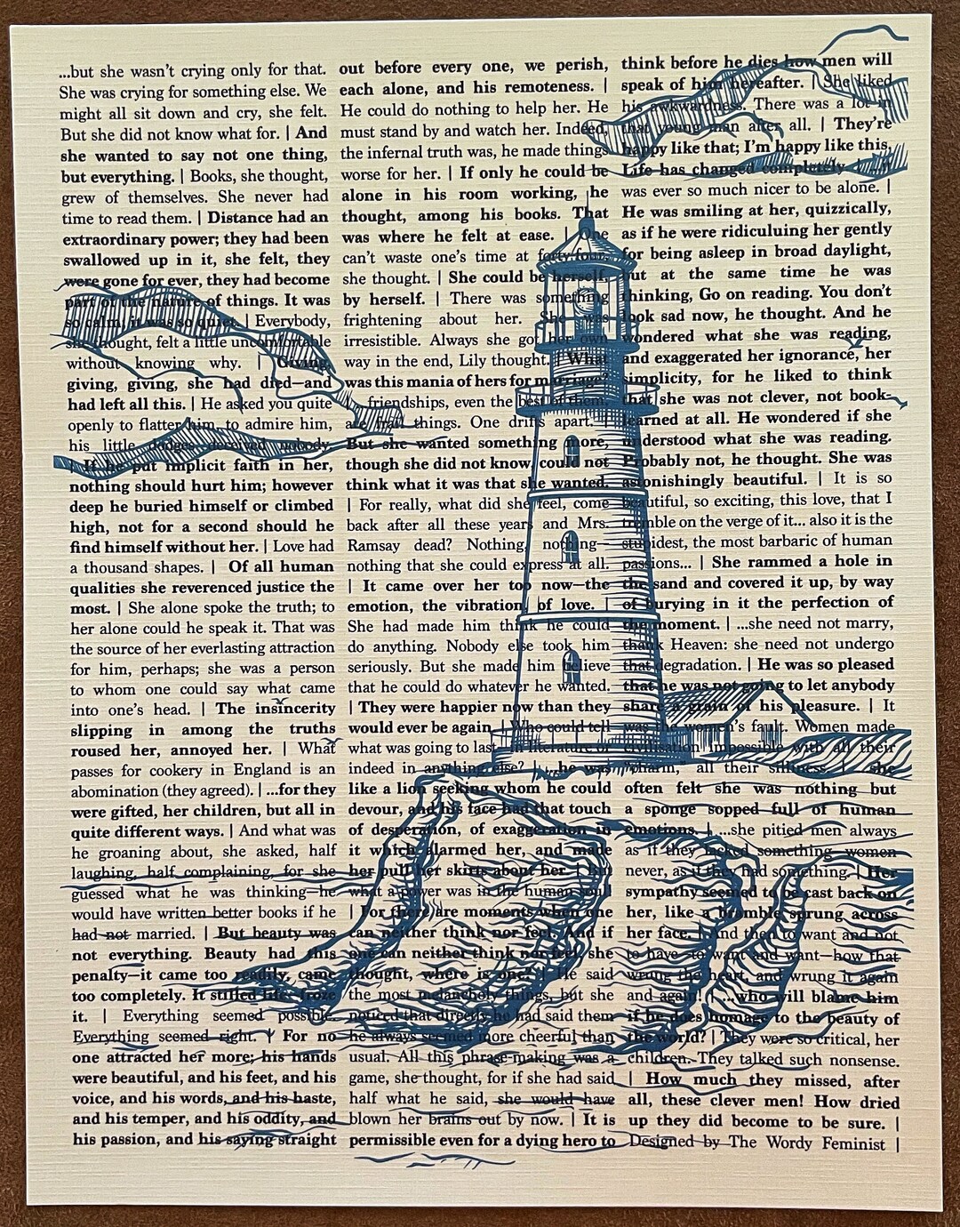 To the Lighthouse by Virginia Woolf Quote Print - Etsy