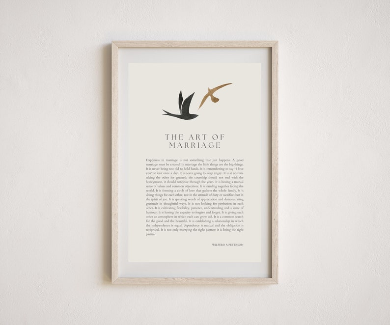 The Art of Marriage Poem Wedding Present DIGITAL DOWNLOAD - Etsy