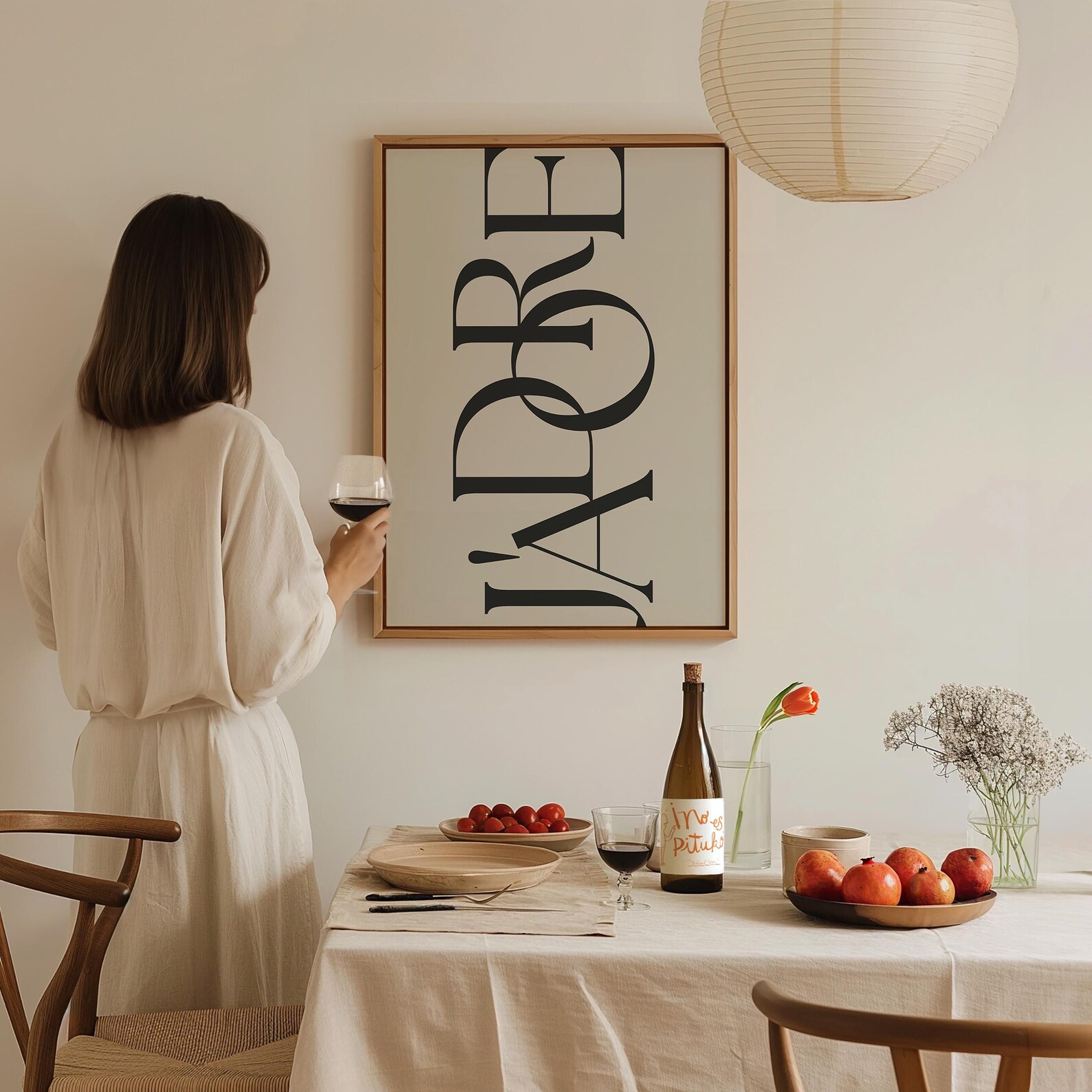 J'adore Print | French Quote Wall Art | Minimalist Typography Poster ...