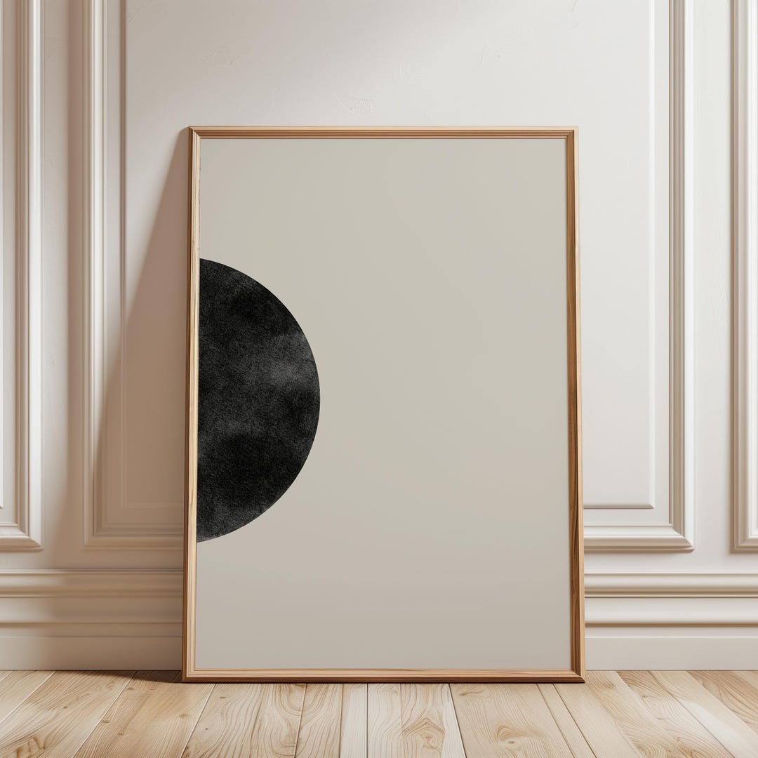 Modern Minimal Print | Beige & Black Wall Art | Neutral Abstract Poster ...