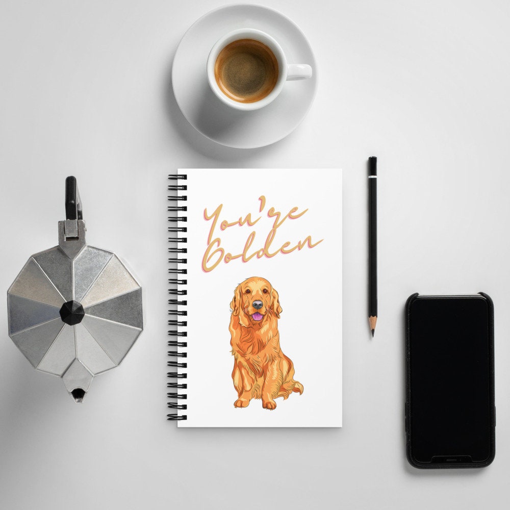Golden Retriever Notebook Notes Journal School | Etsy