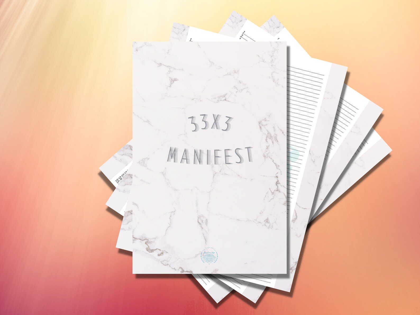 33x3 Manifestation Method Printable Law Of Attraction Etsy