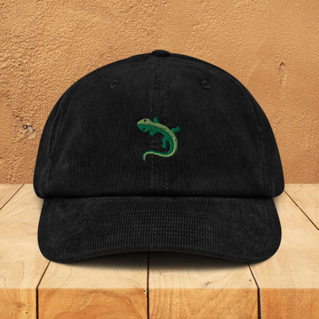 Lizard Corduroy Hat, Gecko Embroidery Dad Hat, Cute Hats With Animals ...