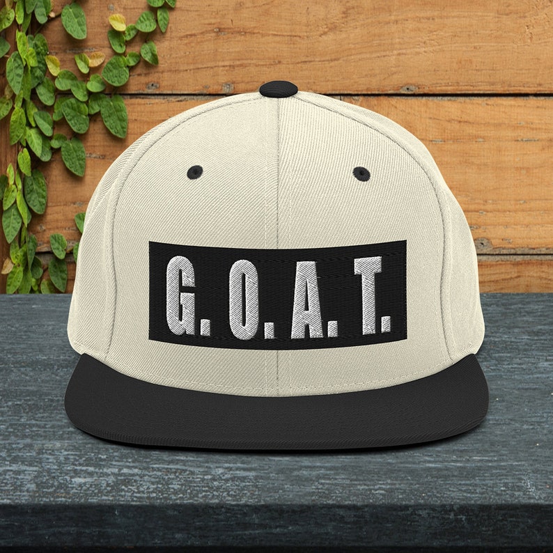 GOAT Classic Snapback Hat G.O.A.T. Embroidered Baseball Cap - Etsy