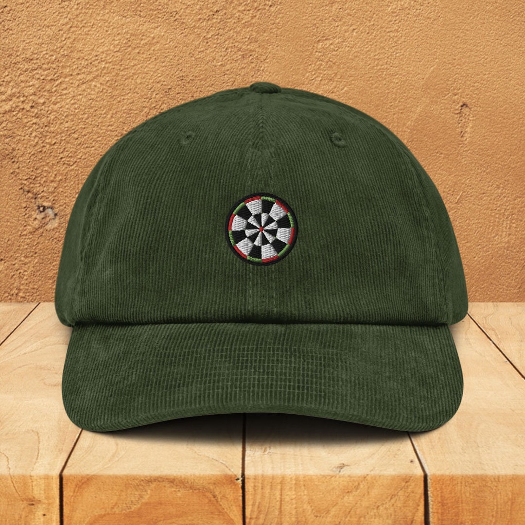 Darts Corduroy Hat, Dartboard Embroidery Dad Hat, Darts Lover Gift ...