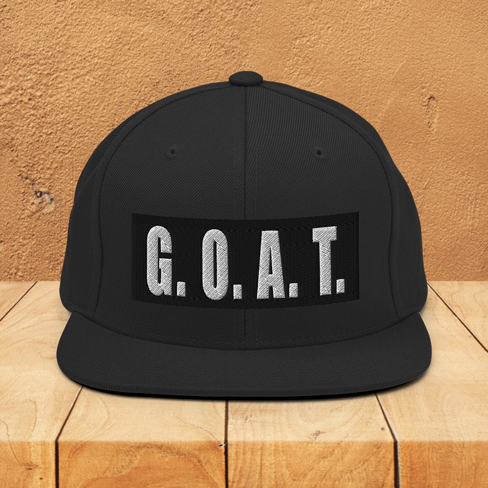 GOAT Classic Snapback Hat, G.O.A.T. Embroidered Baseball Cap, Greatest ...
