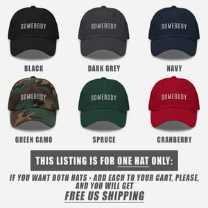 Funny Couple Matching Hats, Embroidered Pair Hats for Newlyweds ...