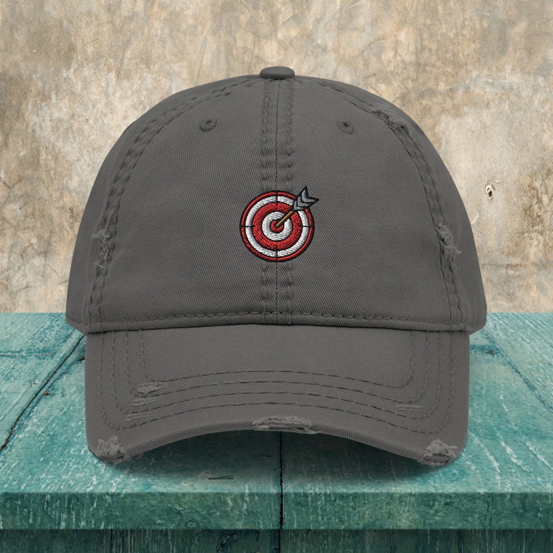 Archery Distressed Dad Hat, Embroidered Cap, Archer Gift, for Men, for ...