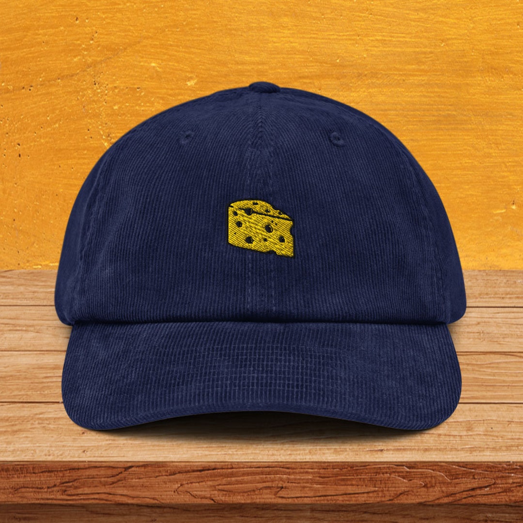Cheese Corduroy Hat, Cheese Embroidery Dad Hat, Cheese Lover Gift, Cute ...
