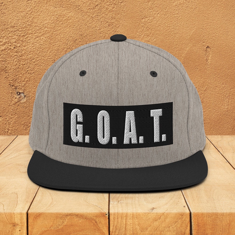 GOAT Classic Snapback Hat, G.O.A.T. Embroidered Baseball Cap, Greatest ...