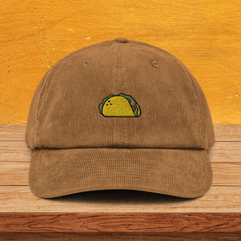 Taco Corduroy Hat Taco Embroidery Dad Cap Taco Lover Gift - Etsy