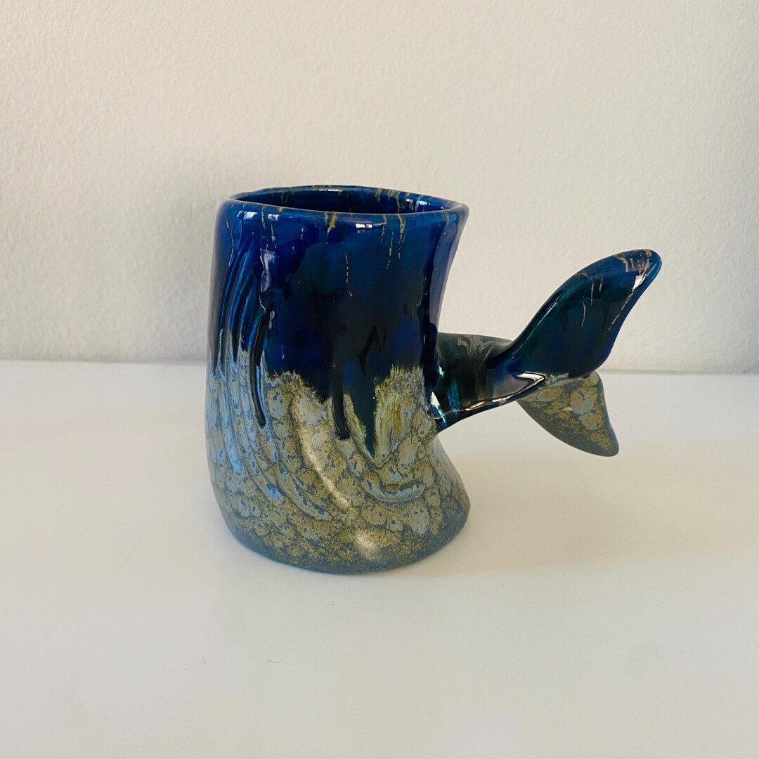 Original Doug Wylie Collection Dark Blue Whale Tail Mug - Etsy