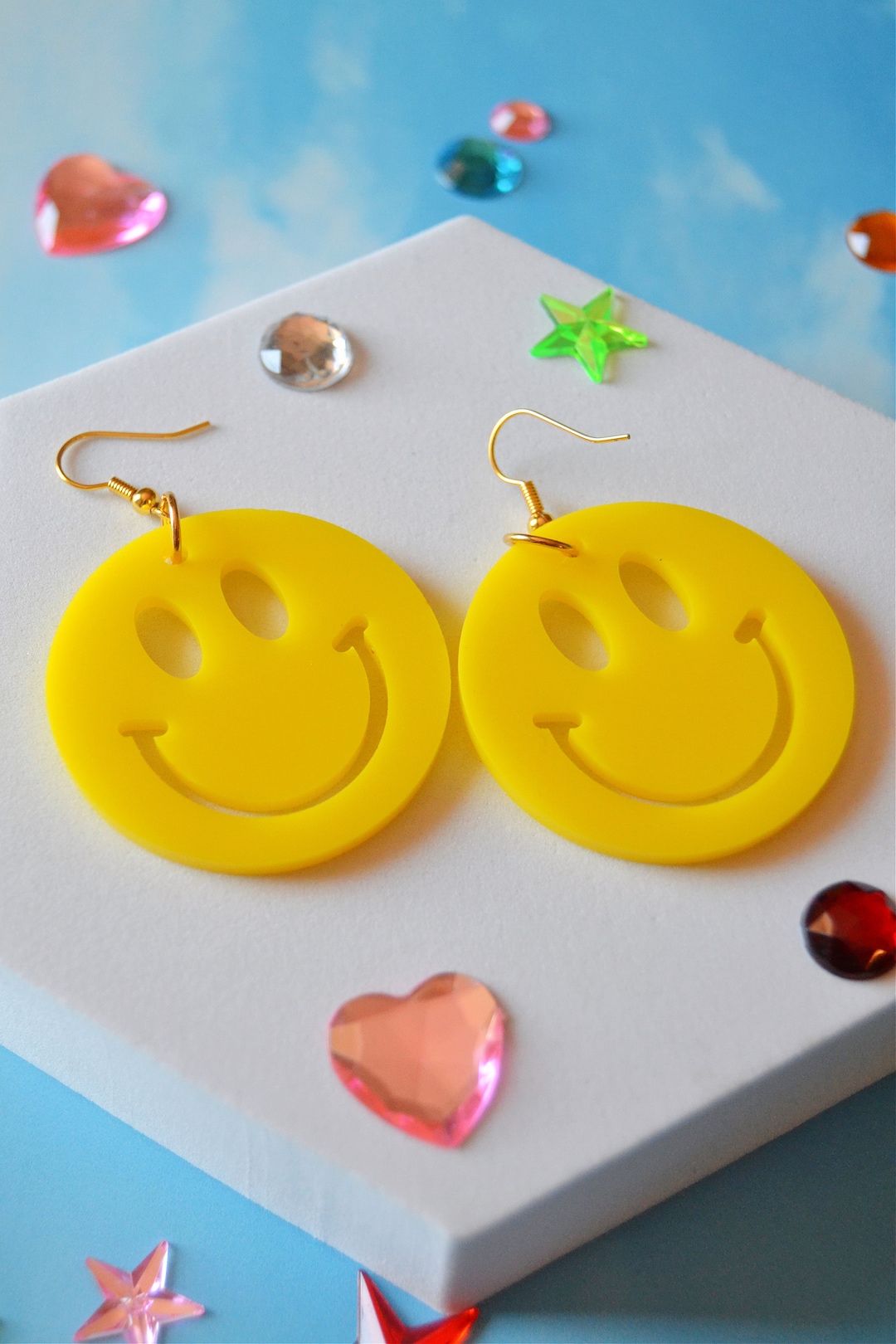 Acrylic Smile Smiley Happy Face Retro Vintage Inspired Groovy 90s ...