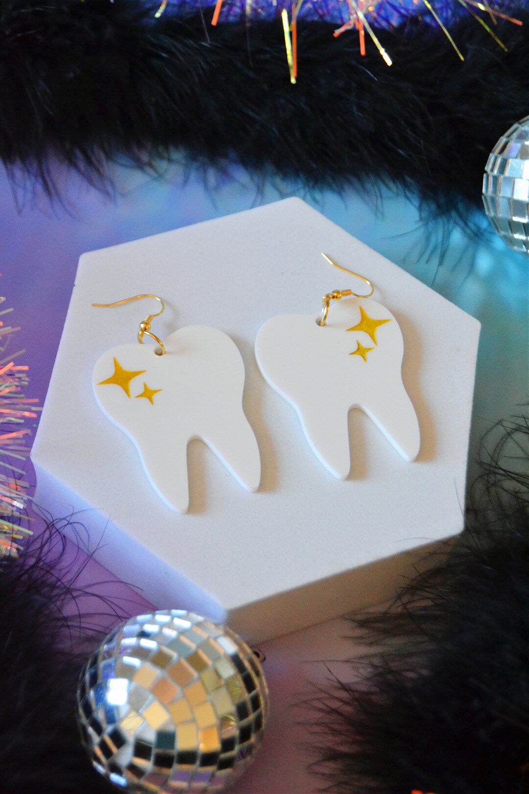 Acrylic Teeth Molar Pearly Whites Creepy Sparkly Tooth Spooky Dental ...