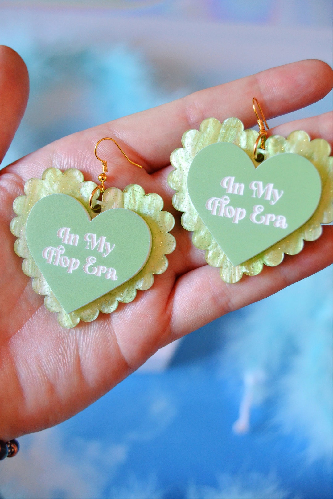 Acrylic in My Flop Era Funny Parody Loser Sad Girl Glitter - Etsy