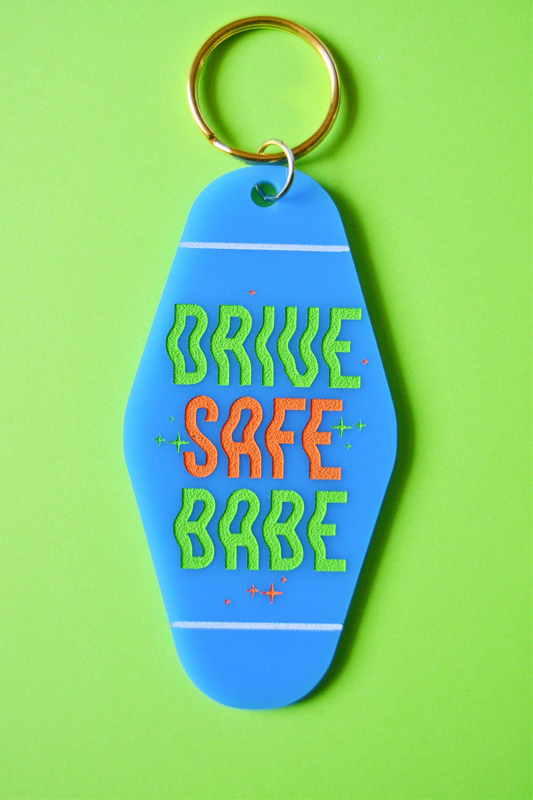 Acrylic Drive Safe Babe Trendy Aesthetic Retro Motel Hotel Keychain - Etsy