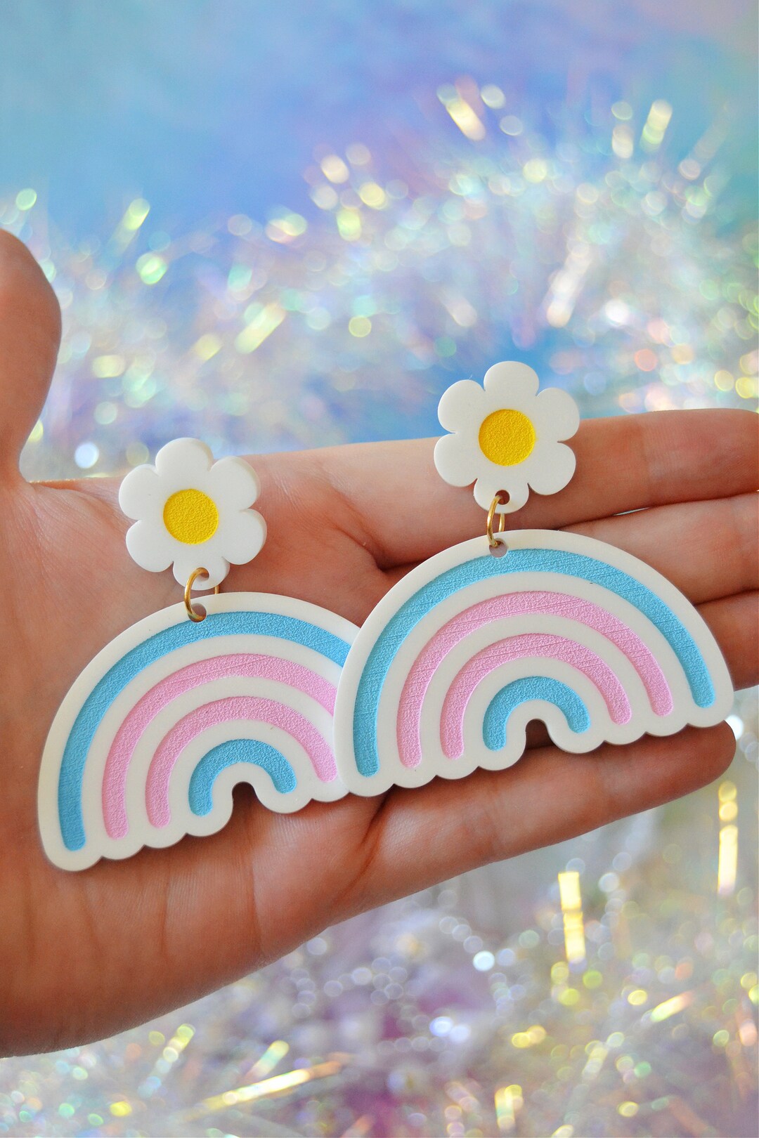 Acrylic Trans Transgender Pride Flag Rainbow LGBTQIA Daisy - Etsy