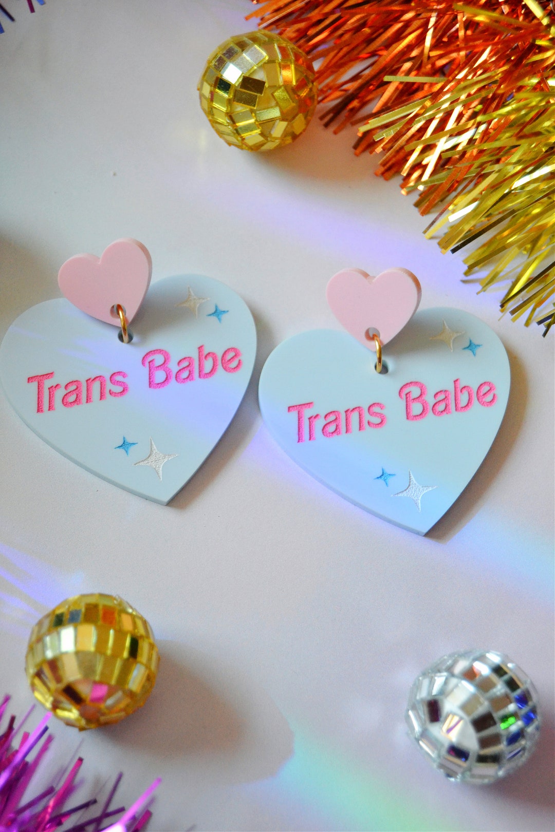 Acrylic Trans Babe Barbie Doll LGBTQIA Cutie Pride Heart Statement ...