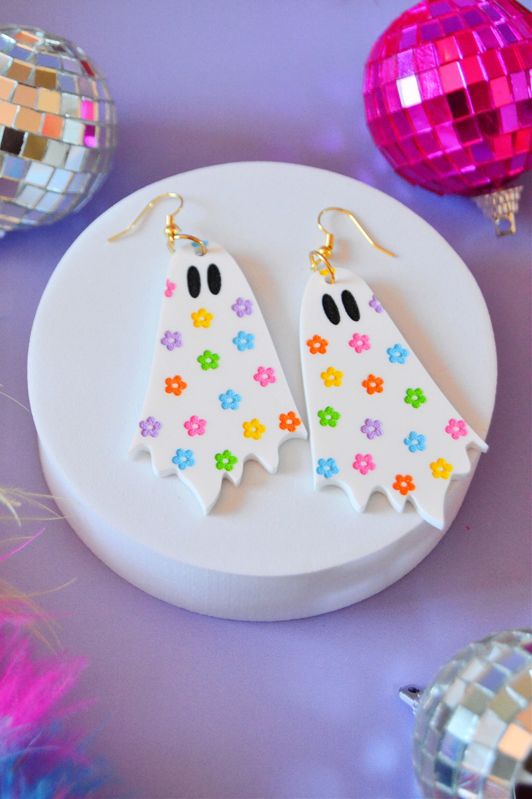 Acrylic Daisy Ghost Ghostie Cutesy Kawaii Halloween Spooky Cute Retro ...