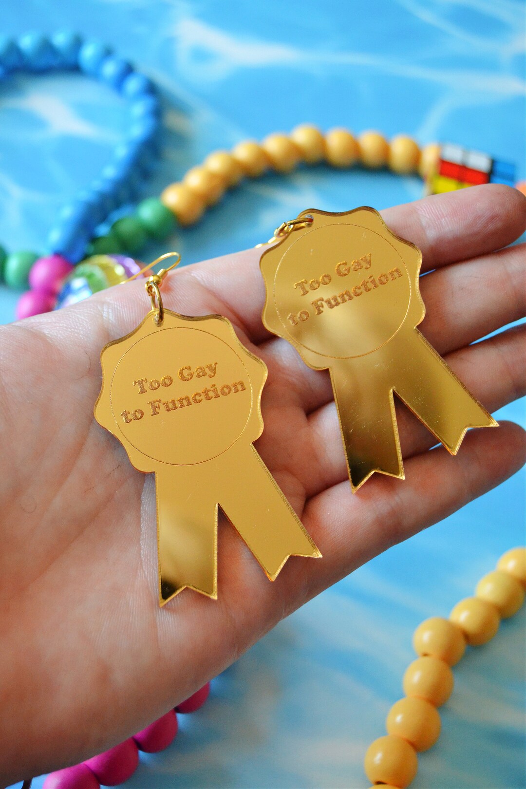 Acrylic Too Gay to Function Mean Girls Inspired Award Ribbon Number 1 ...