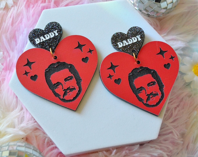 Acrylic Pedro Pascal Daddy Pedrito Fan Cool Slutty Dad Heart Statement