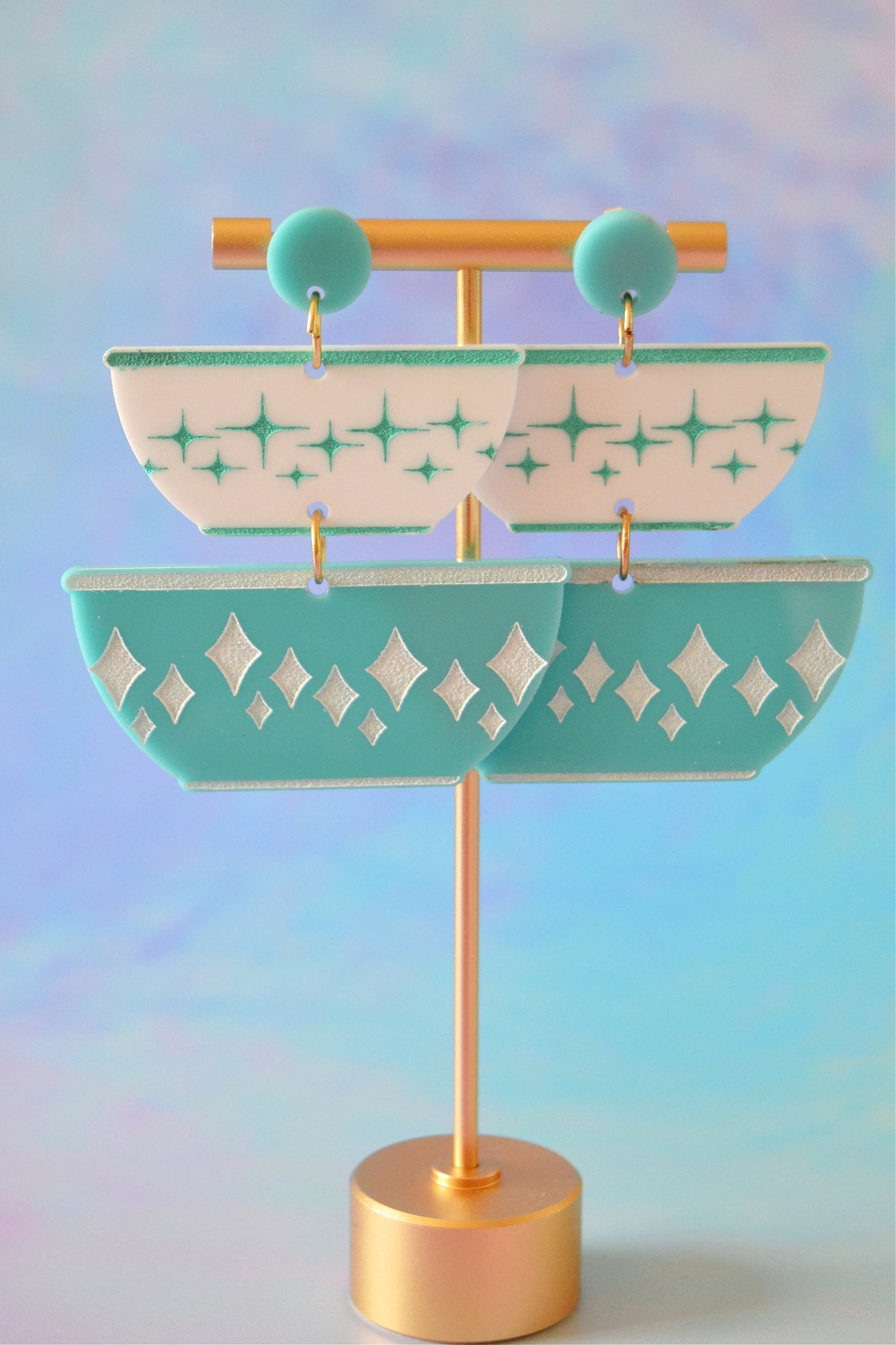 Acrylic Vintage Inspired Pyrex Starburst Diamond Retro Pinup | Etsy