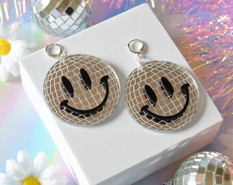 Acrylic Disco Smiley Happy Face Groovy 70s Retro Dancing Queen - Etsy
